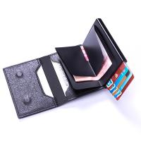 China Men's Carbon Fiber RFID Blocking Magnetic Card Holder Wallet with Coin Pocket 8 Card Slots for sale