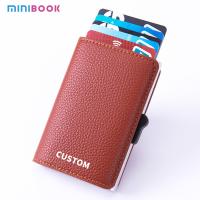 China RFID Blocking PU Leather Minimalist Wallet Credit Card Holder Custom Color for sale