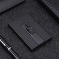 China RFID Blocking Aluminum Card Holder Push Up Wallet Durable Metal Credit Card Case 1-2 Cards for sale
