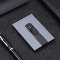 China RFID Blocking Aluminum Card Holder Push Up Wallet Durable Metal Credit Card Case 1-2 Cards for sale