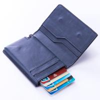 China RFID Blocking Credit Card Holder Wallet PU Leather Business Card Case 6 Slot for sale