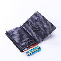 China RFID Blocking Credit Card Holder Wallet PU Leather Business Card Case 6 Slot for sale