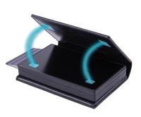 China PU Leather RFID Blocking Credit Card Holder Metal Carbon Fiber Wallet 8 Card Slots for sale