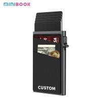 China RFID Blocking Credit Card Holder Wallet with Money Pocket Auto Pop Up Minimalist Business Style for sale