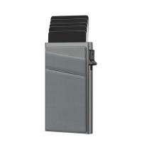 China RFID Blocking Credit Card Holder Wallet with Money Pocket Auto Pop Up Minimalist Business Style for sale