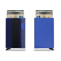 China Aluminum Alloy Credit Card Holder RFID Blocking Slim Wallet for 4-8 Cards for sale