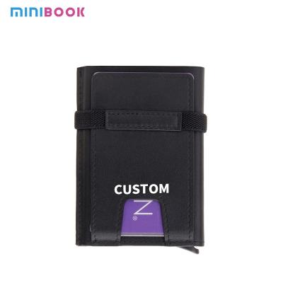China RFID Blocking Slim Metal Card Holder Pop Up Wallet Holds 8 Cards Cash Money Pocket Low MOQ Mix Models for sale