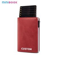China PU RFID Aluminum Alloy Anti-theft Credit Card Holder Wallet 2024 Design for sale