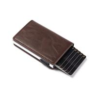China PU RFID Aluminum Alloy Anti-theft Credit Card Holder Wallet 2024 Design for sale