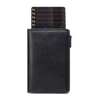 China PU RFID Aluminum Alloy Anti-theft Credit Card Holder Wallet 2024 Design for sale