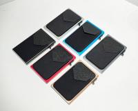 China Aluminum RFID Blocking Pop Up Wallet for Business Cards 10 Card Capacity for sale