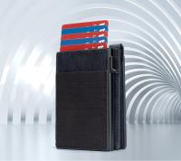 China Aluminum Custom Logo Credit Card Holder Minimalist Business Style 2 Slot for sale