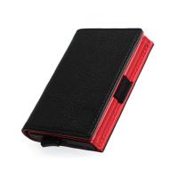 China Minibook PU Leather Pop Up Smart Wallet with RFID Blocking for Credit Cards for sale