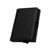 China Minibook PU Leather Pop Up Smart Wallet with RFID Blocking for Credit Cards for sale