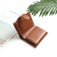 China Aluminum Pop Up Wallet Card Holder with RFID Blocking for Credit Cards 10 Card Capacity for sale