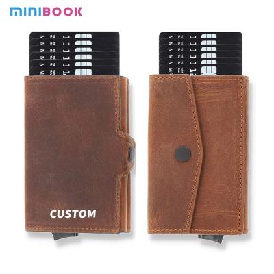 China Lightweight Genuine Leather Money Clip Credit Card Holder Wallet for Men 0.1kg for sale