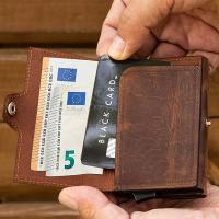 China Lightweight Genuine Leather Money Clip Credit Card Holder Wallet for Men 0.1kg for sale