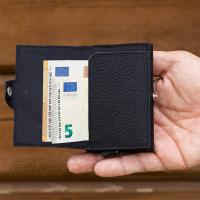 China Lightweight Genuine Leather Money Clip Credit Card Holder Wallet for Men 0.1kg for sale