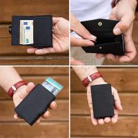 China Lightweight Genuine Leather Money Clip Credit Card Holder Wallet for Men 0.1kg for sale