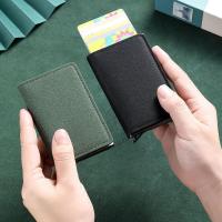 China Custom Metal Card Holder Wallet 0.07kg Slim Hollow Out Design with Money Clip for sale