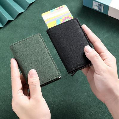 China Custom Metal Card Holder Wallet 0.07kg Slim Hollow Out Design with Money Clip for sale