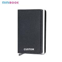 China Custom Metal Card Holder Wallet 0.07kg Slim Hollow Out Design with Money Clip for sale