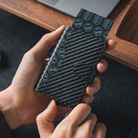 China Men's Metal Pop Up Wallet with RFID Protection Large Capacity PU Credit Card Holder for sale