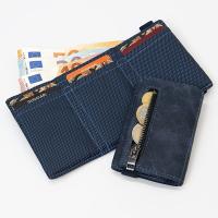 China RFID Blocking Credit Cardholder with Magnetic Button and Coin Pocket Pattern Type None for sale