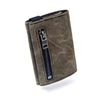 China RFID Blocking Credit Cardholder with Magnetic Button and Coin Pocket Pattern Type None for sale