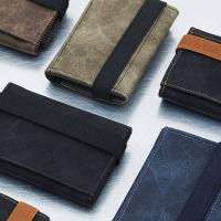 China RFID Blocking Credit Cardholder with Magnetic Button and Coin Pocket Pattern Type None for sale
