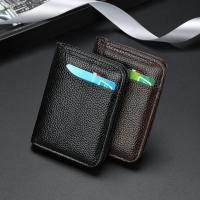 China Men's RFID Bifold Leather Credit Card Holder Wallet Money Clip Minimalist Design PU for sale