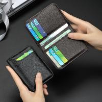 China Men's RFID Bifold Leather Credit Card Holder Wallet Money Clip Minimalist Design PU for sale