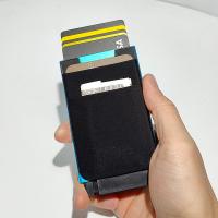 China Aluminum Alloy RFID Blocking Credit Card Holder Slim Wallet for Travel Men Women for sale