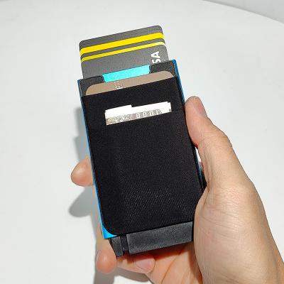 China Aluminum Alloy RFID Blocking Credit Card Holder Slim Wallet for Travel Men Women for sale