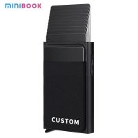 China Aluminum RFID Blocking Pop Up Credit Card Holder Automatic Wallet for Men 8 Cards for sale