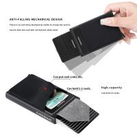 China Aluminum RFID Blocking Pop Up Credit Card Holder Automatic Wallet for Men 8 Cards for sale