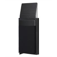 China Aluminum RFID Blocking Pop Up Credit Card Holder Automatic Wallet for Men 8 Cards for sale