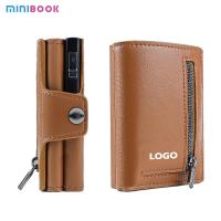 China Custom Metal RFID Blocking Aluminium Card Holder Pop Up Wallet 10cm x 7cm x 2.6cm for sale