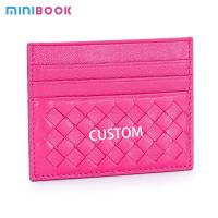 China Ultra Thin Genuine Sheepskin Credit Card Holder for Women 12cm x 11cm Multi Card Slots for sale