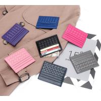 China Ultra Thin Genuine Sheepskin Credit Card Holder for Women 12cm x 11cm Multi Card Slots for sale