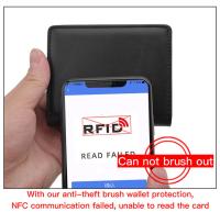 China RFID Blocking Pop Up Aluminum Slim Genuine Leather Smart Credit Card Holder for Men 8 Card Capacity for sale
