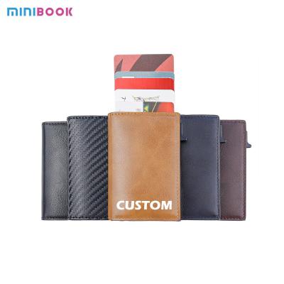 China Minimalist Slim Metal Pop Up RFID Blocking Business Credit Wallet for Daily Life for sale