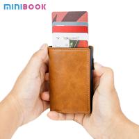 China Minimalist Slim Metal Pop Up RFID Blocking Business Credit Wallet for Daily Life for sale
