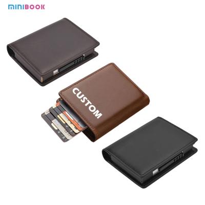 China Custom Aluminum Card Holder for Men RFID Blocking Slim Minimalist Wallet 10 Cards Capacity for sale