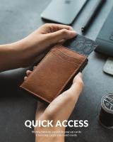 China Genuine Leather Ultra Thin RFID Wallet Carbon Fiber Slim Billfold Card Holder for Men for sale