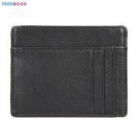 China Custom Logo Genuine Leather RFID Front Pocket Wallet Ultra Slim Card Holder 8 Card Slots for sale