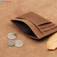 China Custom Logo Genuine Leather RFID Front Pocket Wallet Ultra Slim Card Holder 8 Card Slots for sale