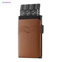 China RFID Blocking Credit Card Holder Slim Leather Wallet with 6 Slots for sale