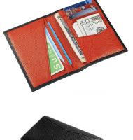 China Long Credit Card Holder Wallet PVC Pure Leather Minimalist Slim Bi Fold 8 Card Slots for sale