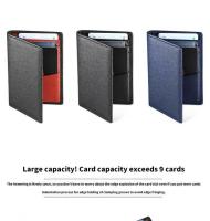 China Long Credit Card Holder Wallet PVC Pure Leather Minimalist Slim Bi Fold 8 Card Slots for sale